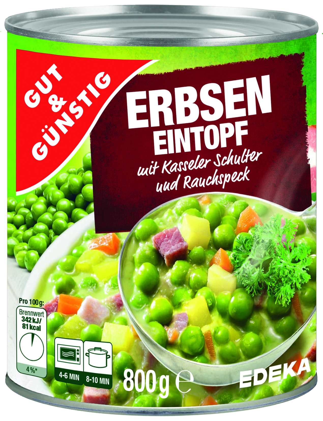Erbseneintopf mit Kasseler u. Rauchspeck | 20837570